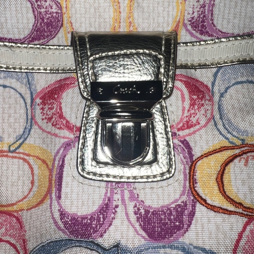 Authentic Coach Multicolor Crossbody Bag Canvas Paten… - Gem